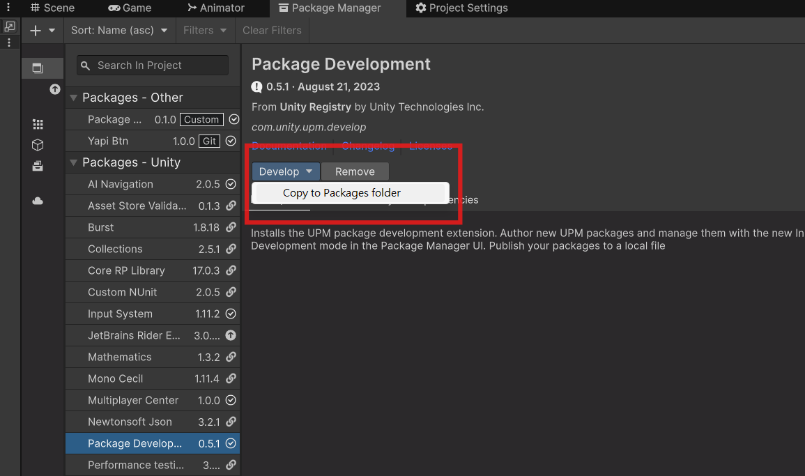 如何製作自己的 Unity Package