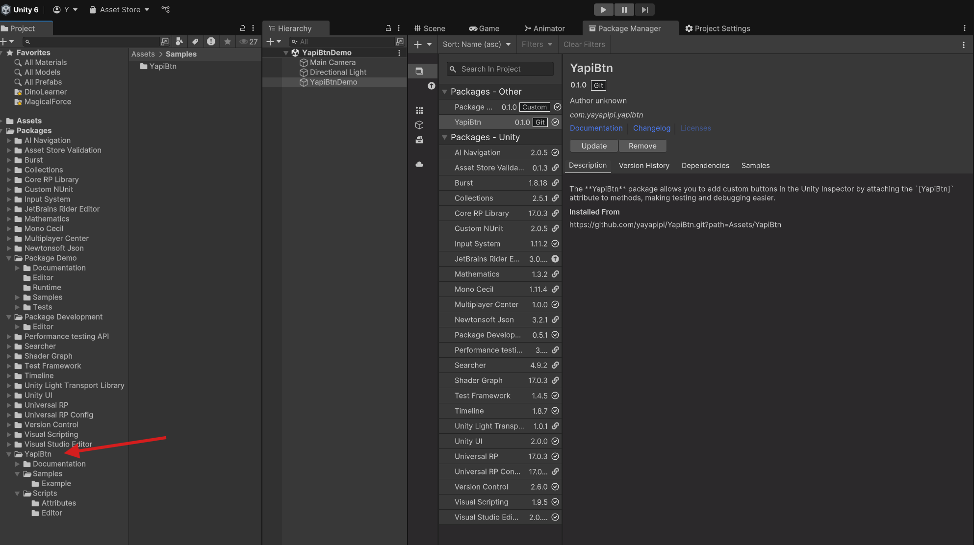 如何製作自己的 Unity Package