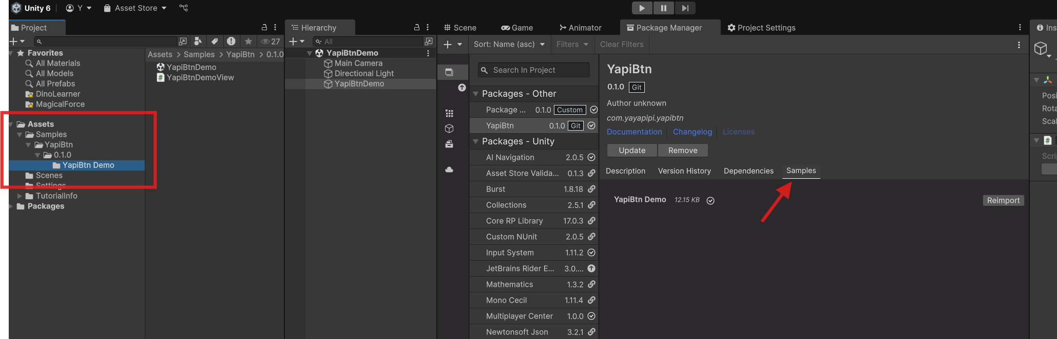如何製作自己的 Unity Package