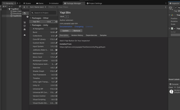 如何製作自己的 Unity Package
